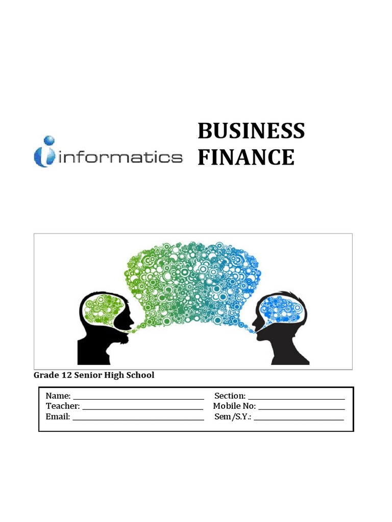 Business Finance: Grade 12 Senior High School | PDF | Financial Markets ...