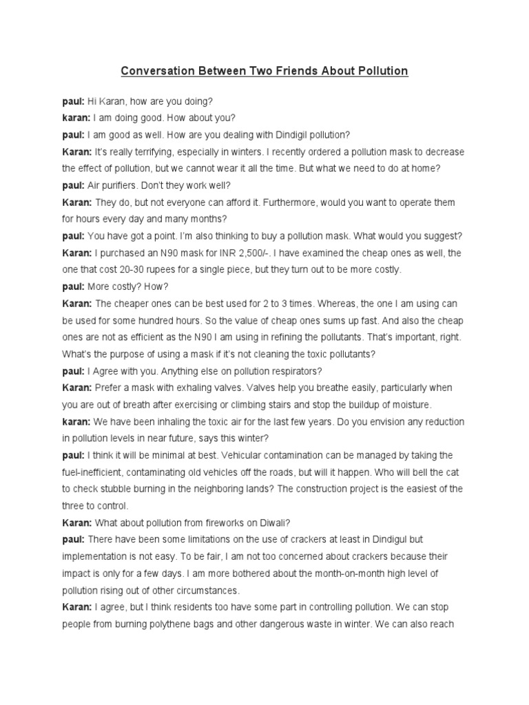 Conversation Between Friends