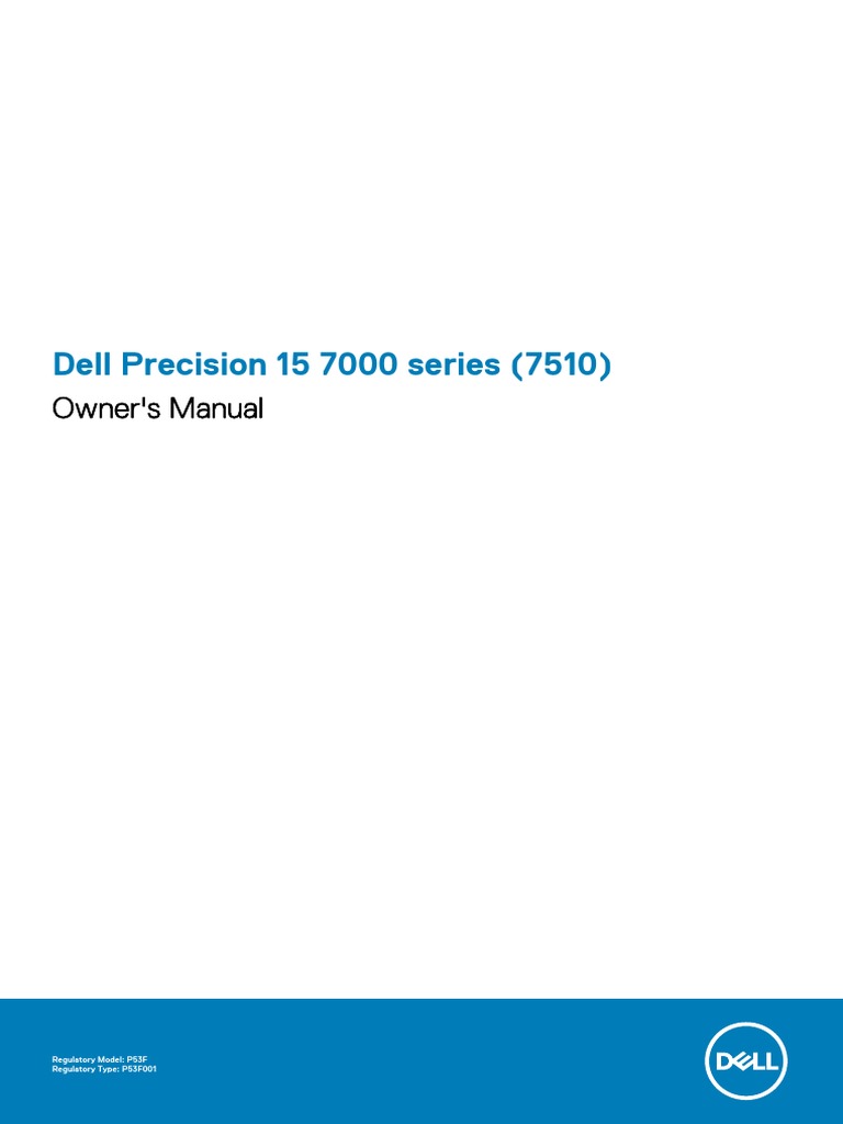 Dell Precision 15 7000 Series (7510) : Owner's Manual | PDF | Booting ...