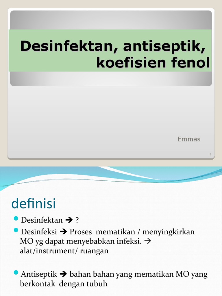 Panduan Desinfektan & Antiseptik | PDF