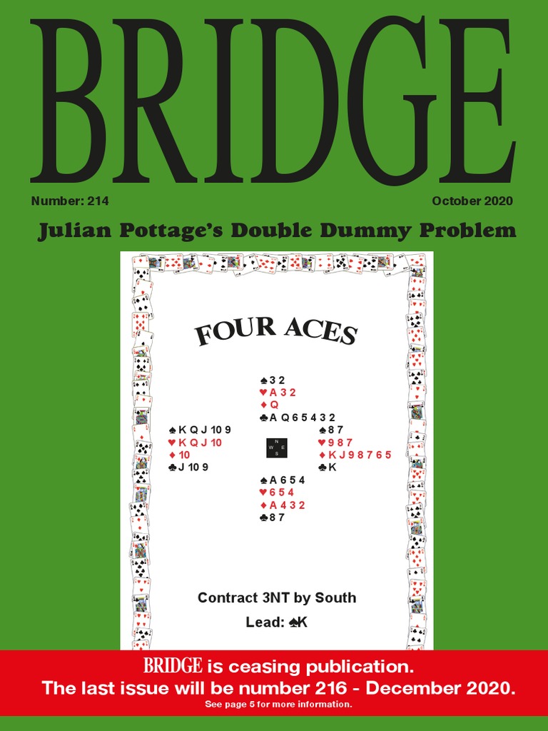 Julian Pottage's Double Dummy Problem: Bridge | PDF | Contract Bridge