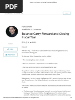 SAP F.07 Tutorial: Balance Carry Forward | PDF | Business Process ...