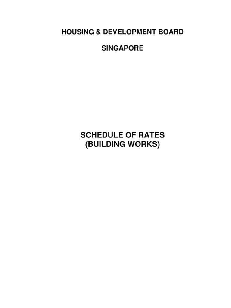 HDB Schedule Rates Building Maintenance | PDF | Pipe (Fluid Conveyance ...