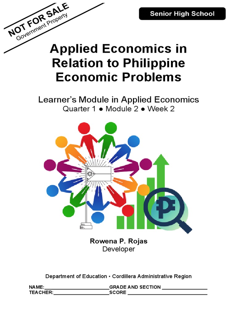 Applied Economics in Relation To Philippine Economic Problems | PDF ...