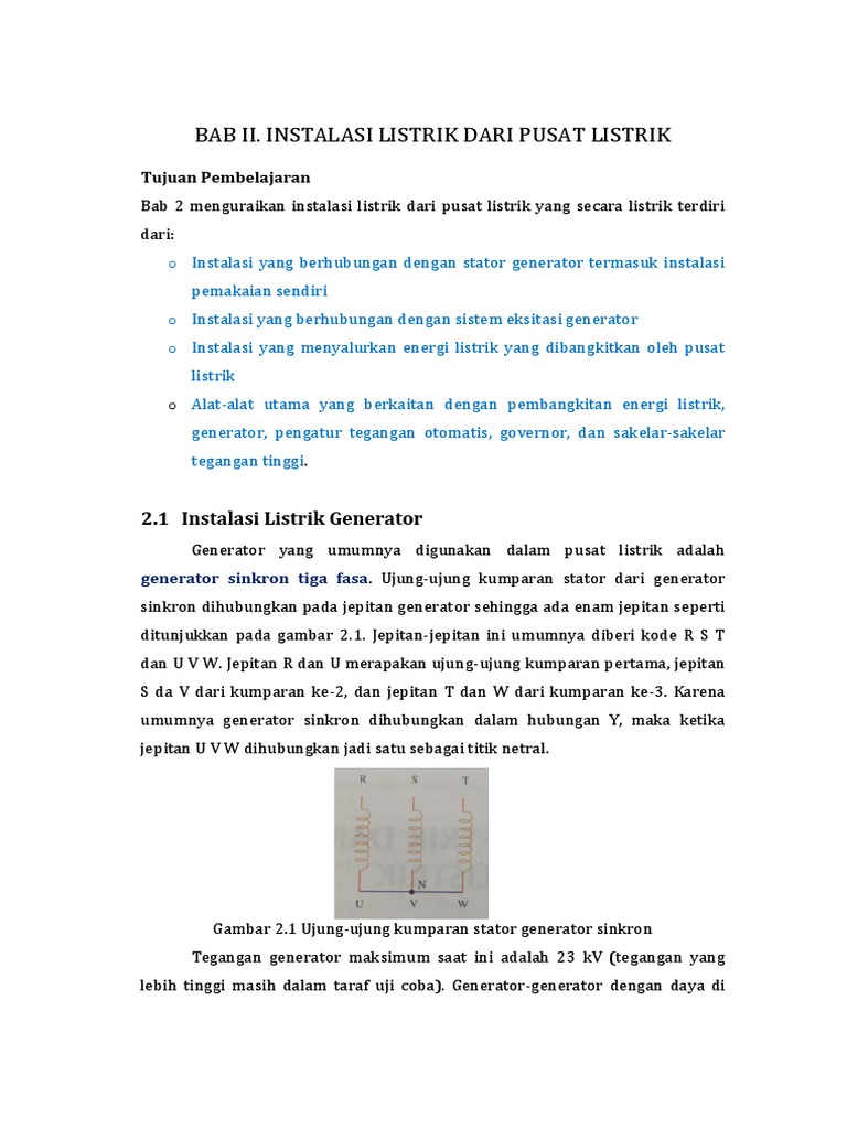 Instalasi Listrik Pusat Listrik Terperinci | PDF | Sains & Matematika ...