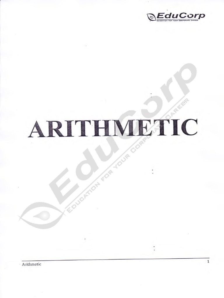 Arithmetic Essentials | PDF | Percentage | Profit (Economics)