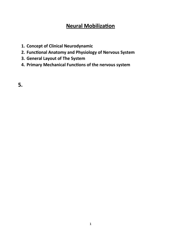 Neural Mobilization Techniques | PDF | Nerve | Axon