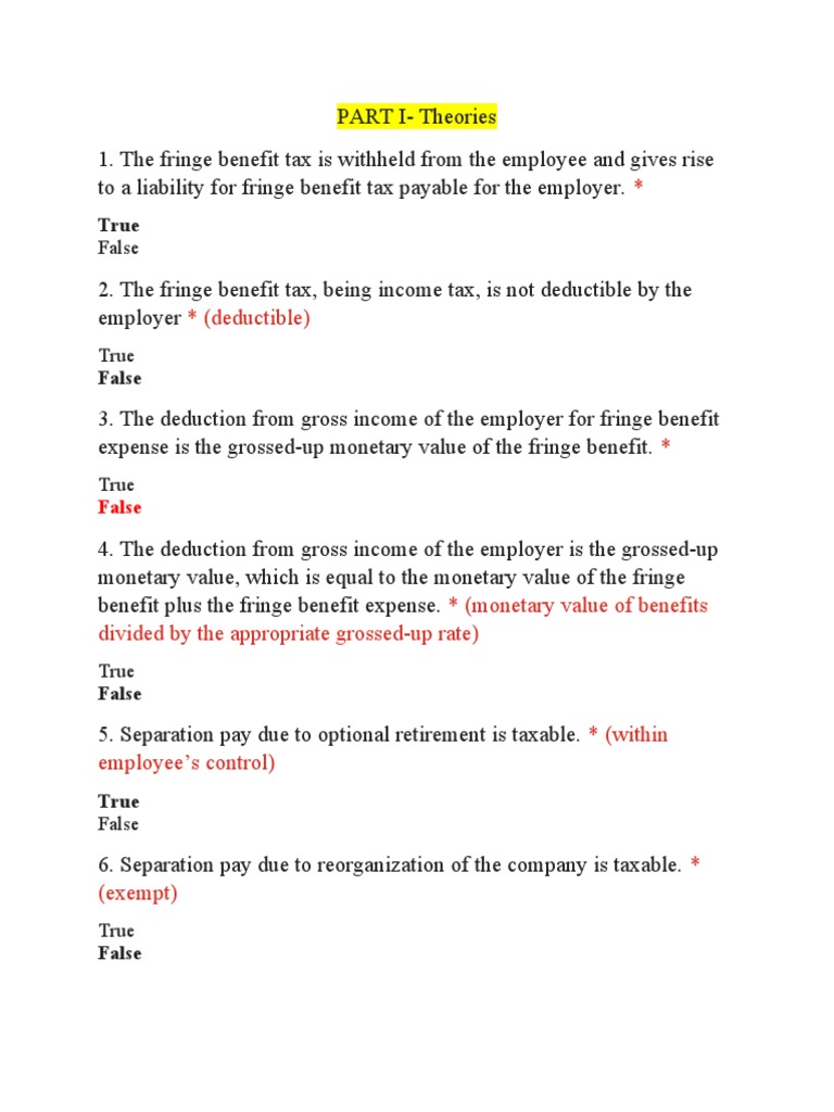 Midterm Exam Intax | PDF | Employee Benefits | Taxes