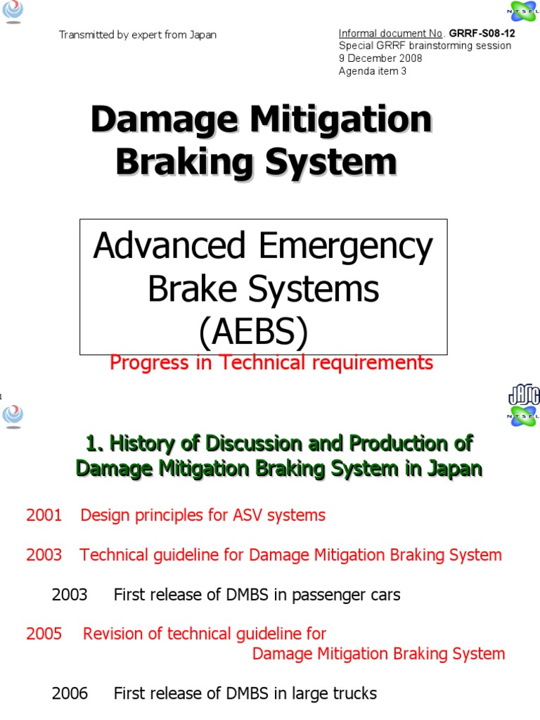 Advanced Emergency Braking Systems Overview | PDF | Traffic Collision ...