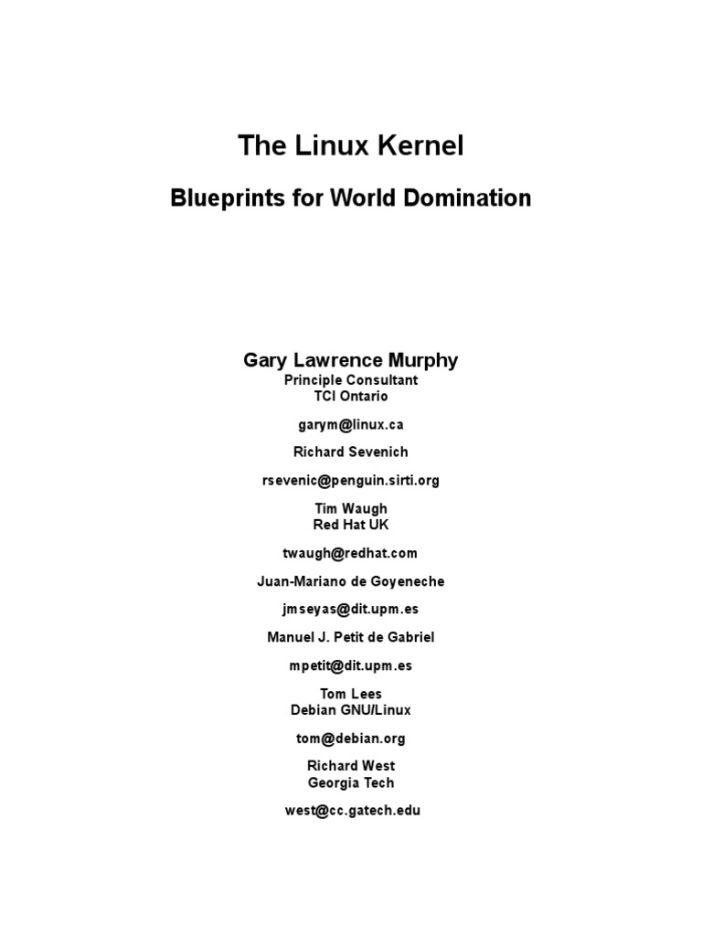 The Linux Kernel: Blueprints For World Domination | PDF | Booting | Kernel (Operating System)