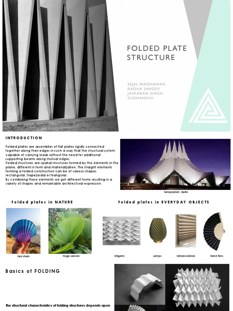 Folded Plate Structures Final | PDF | Truss | Framing (Construction)