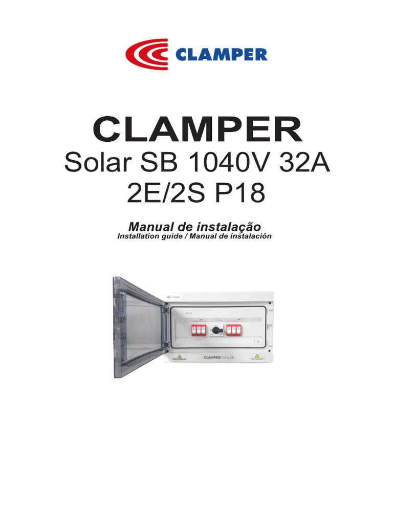 Manual CLAMPER Solar SB 1040V 2E - 2S P18 | PDF | Física | Componentes ...