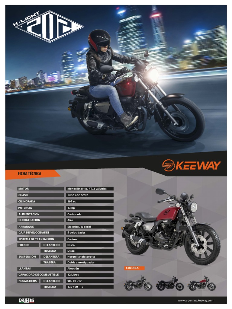 Ficha Técnica Keeway K-Light 202 | PDF