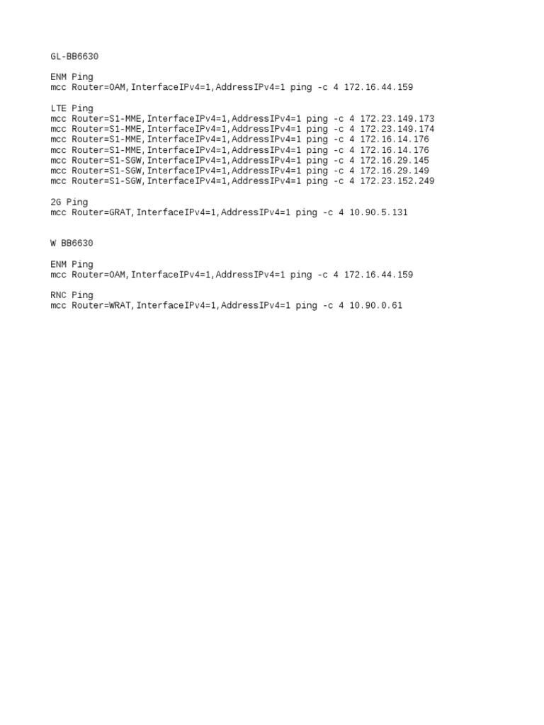 Continuous Ping Command Summary | PDF