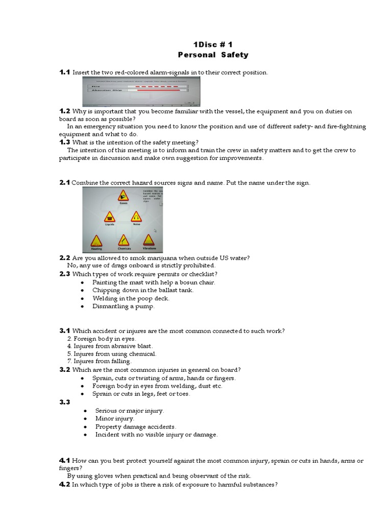 1 Personal Safety | PDF | Personal Protective Equipment | Safety