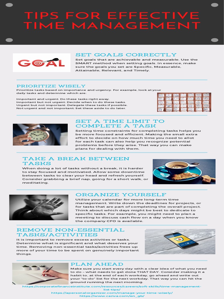 Tips For Effective Time Management: Set Goals Correctly | PDF | Goal ...