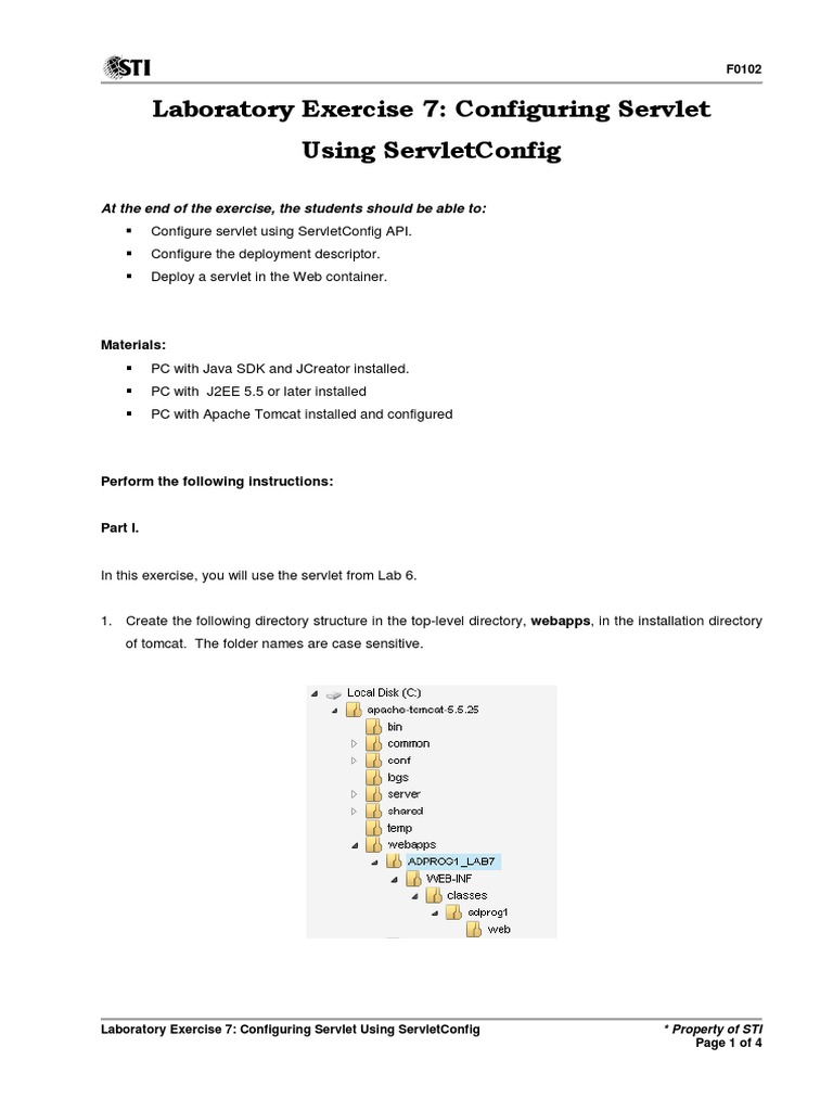 Lab 7 - Configuring Servlet Using ServletConfig | PDF | World Wide Web ...