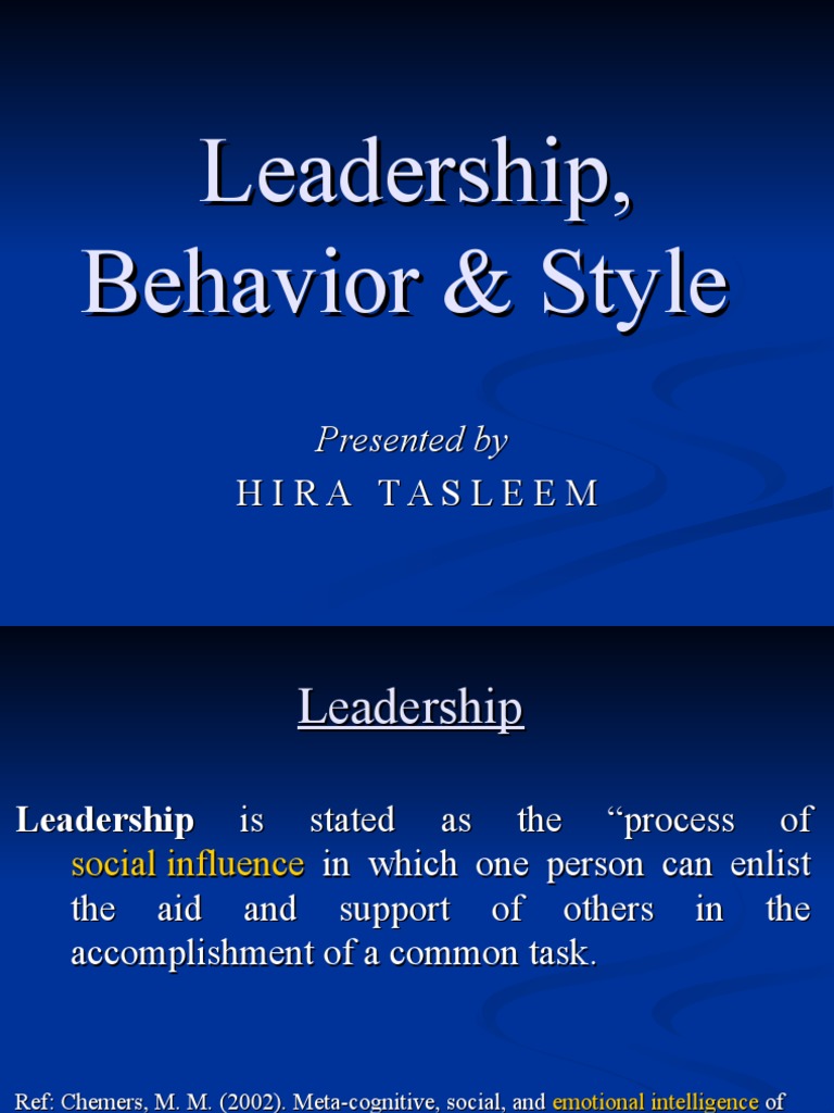 Leadership, Behavior & ST | PDF | Leadership | Reinforcement