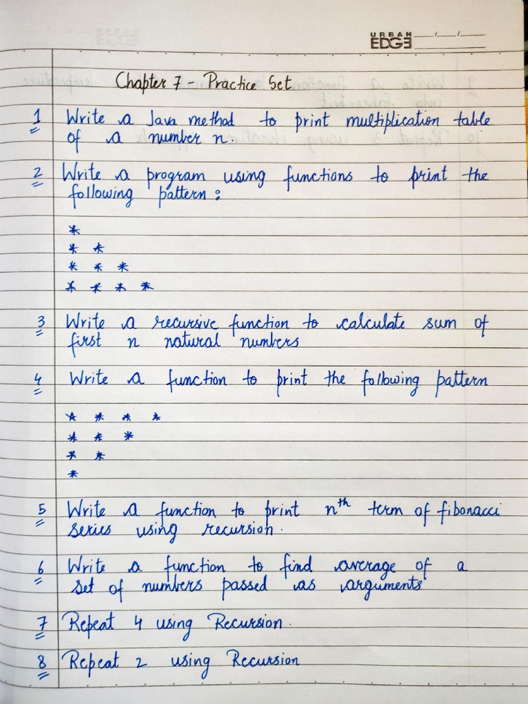 Chapter7 PracticeSet | PDF