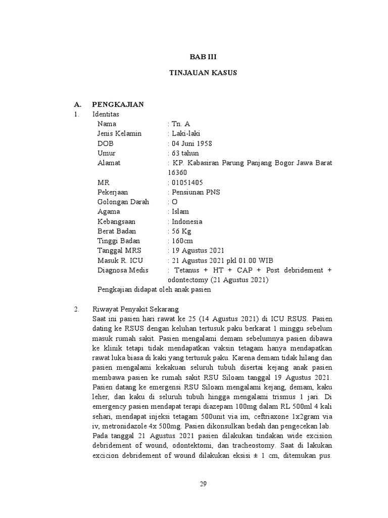 Bab 3 Tinjauan Kasus | PDF