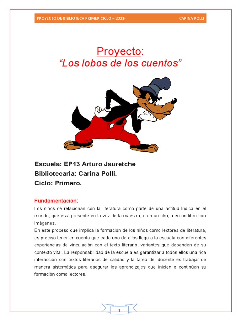 Proyecto Con Lobos Ep.13. | Descargar gratis PDF | Cuentos