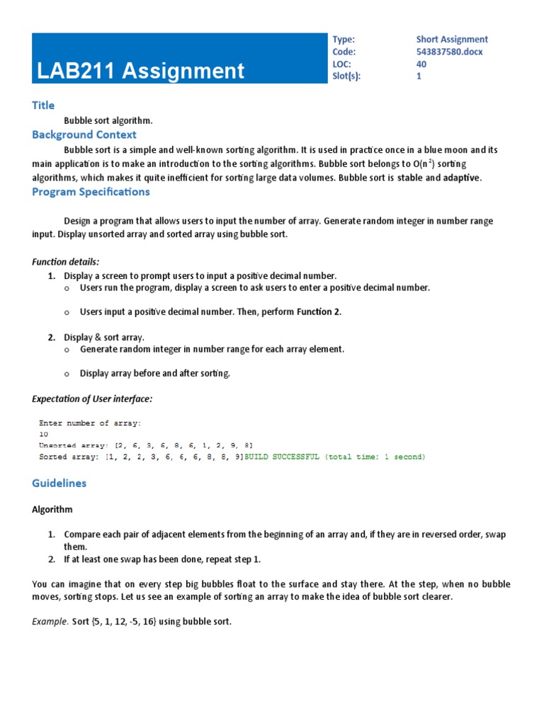 LAB211 Assignment: Title Background Context | PDF