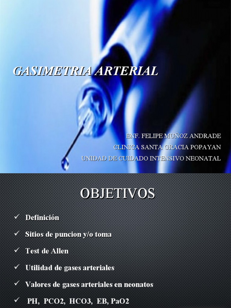 Gasometría Arterial en Neonatos | PDF | Fisiología | Emergencias Médicas