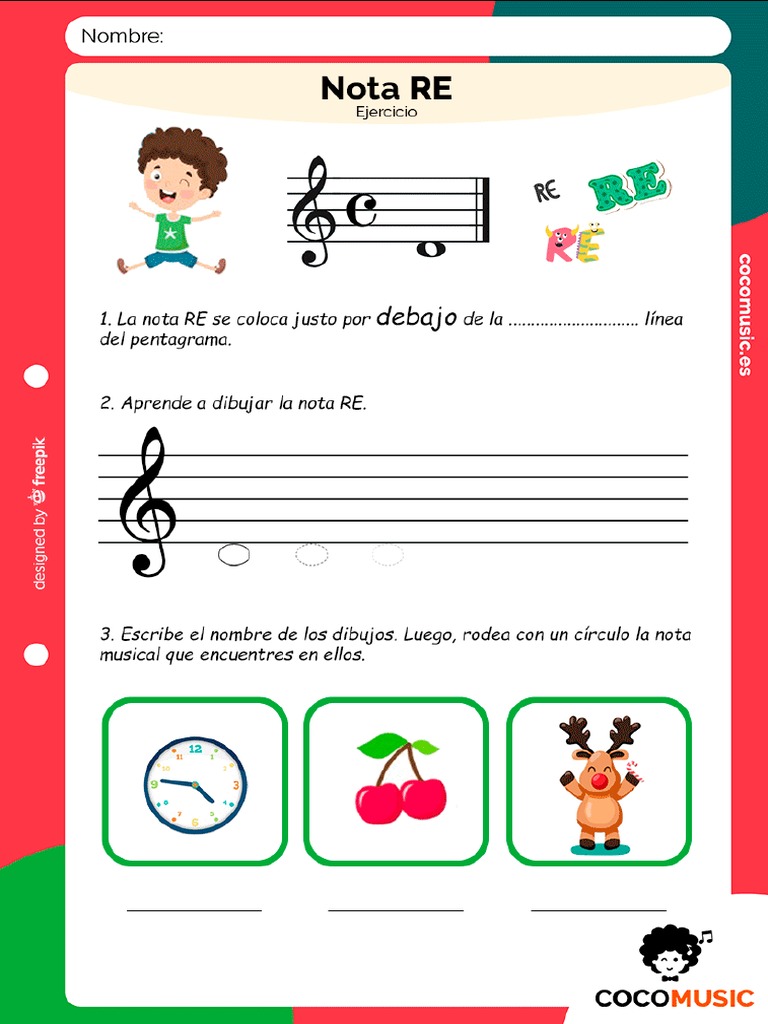 P BASICO 5 6 7 8 Nota Re Ejercicio | PDF