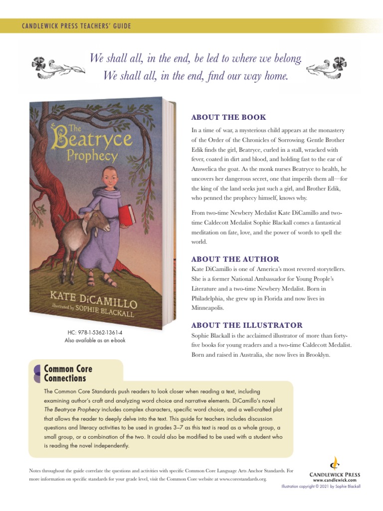 The Beatryce Prophecy Teachers' Guide | PDF | Books