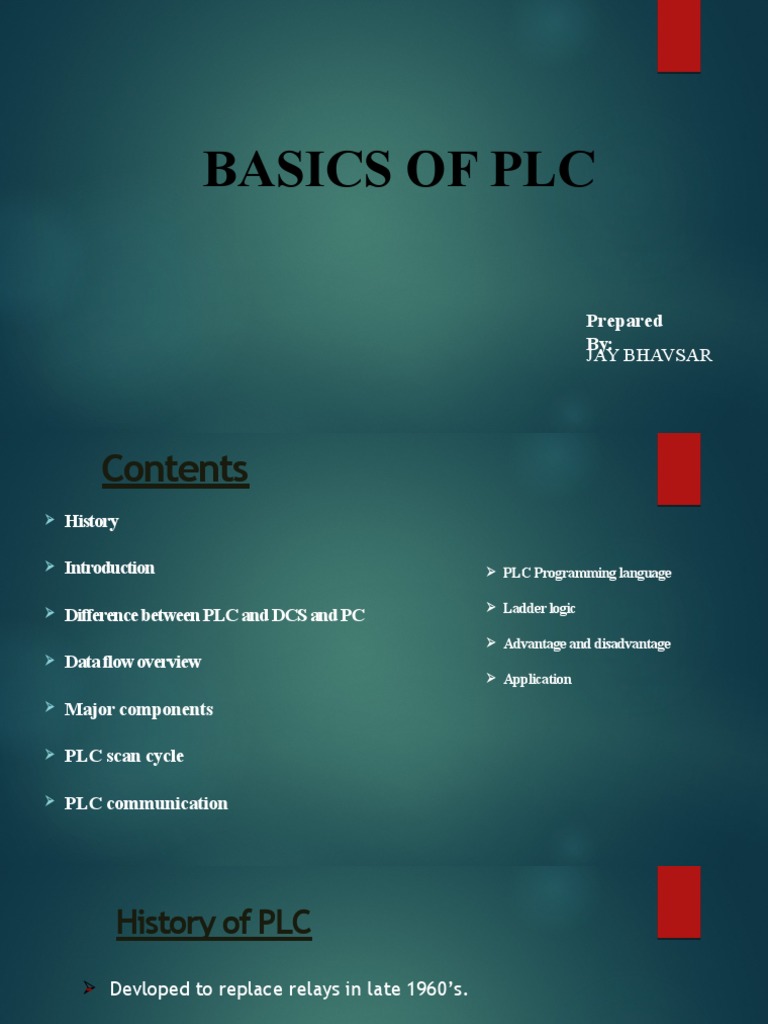 The Basics of Programmable Logic Controllers: An Introduction to PLC Components, Programming ...