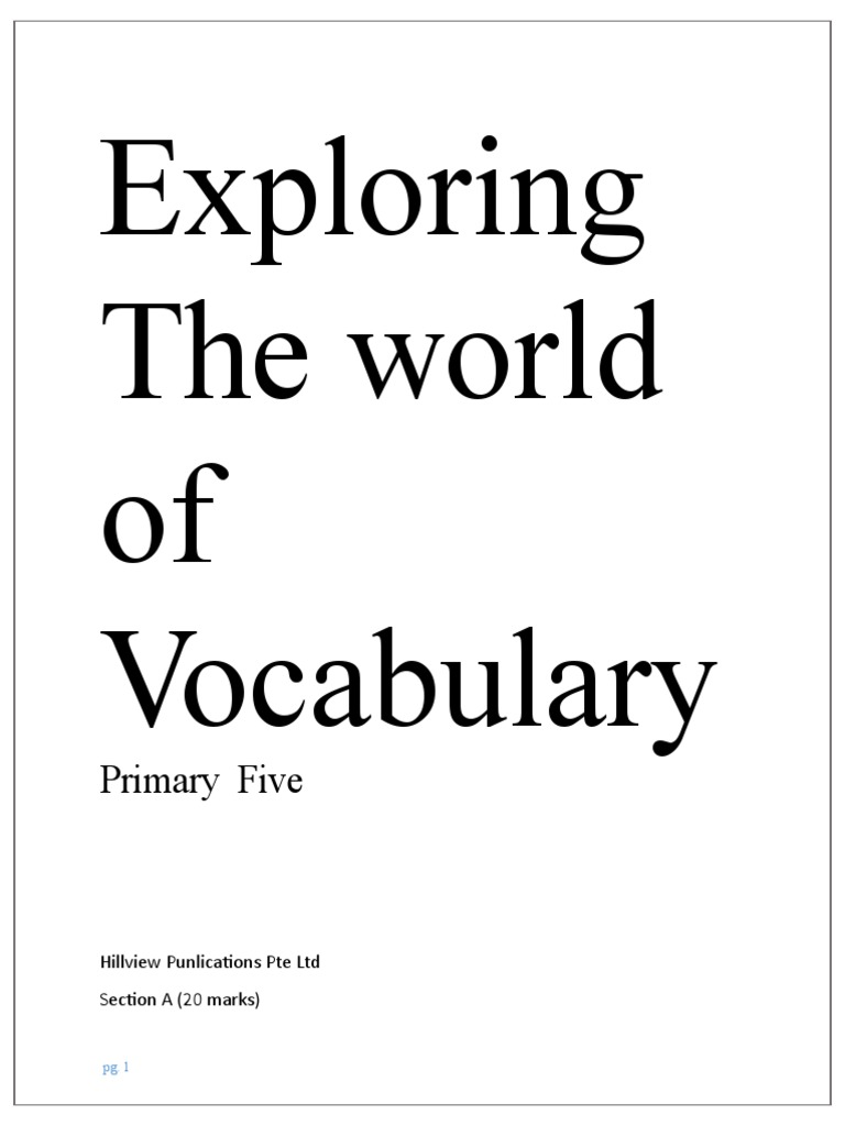 Vocabulary Practice for Grade 5 | PDF | Social Science