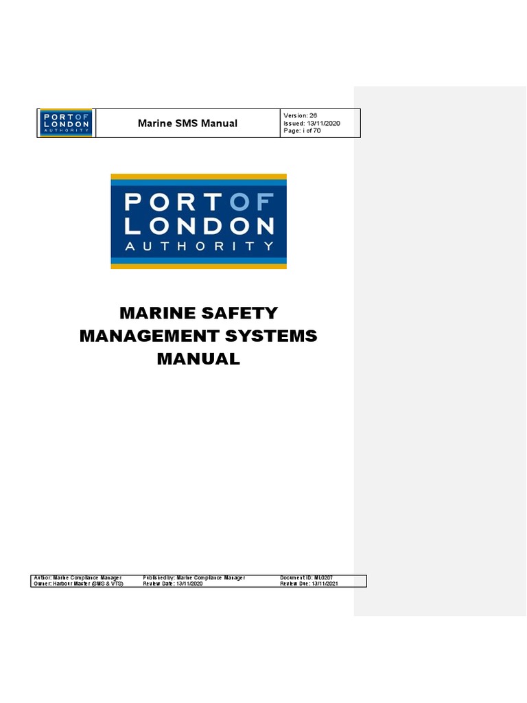 Marine Safety Management Systems Manual | Download Free PDF | Risk ...