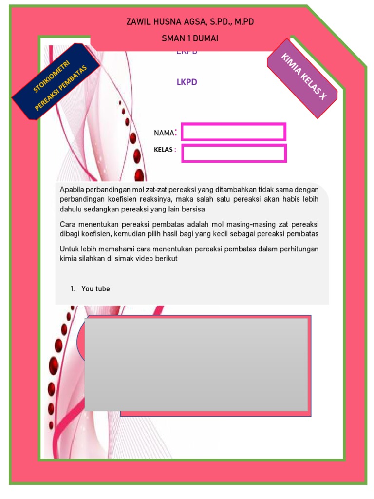 MODUL KIMIA Pereaksi Pembatas | PDF