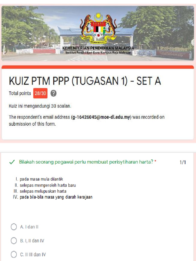Ptm-Tugasan 1 - Kuiz | PDF
