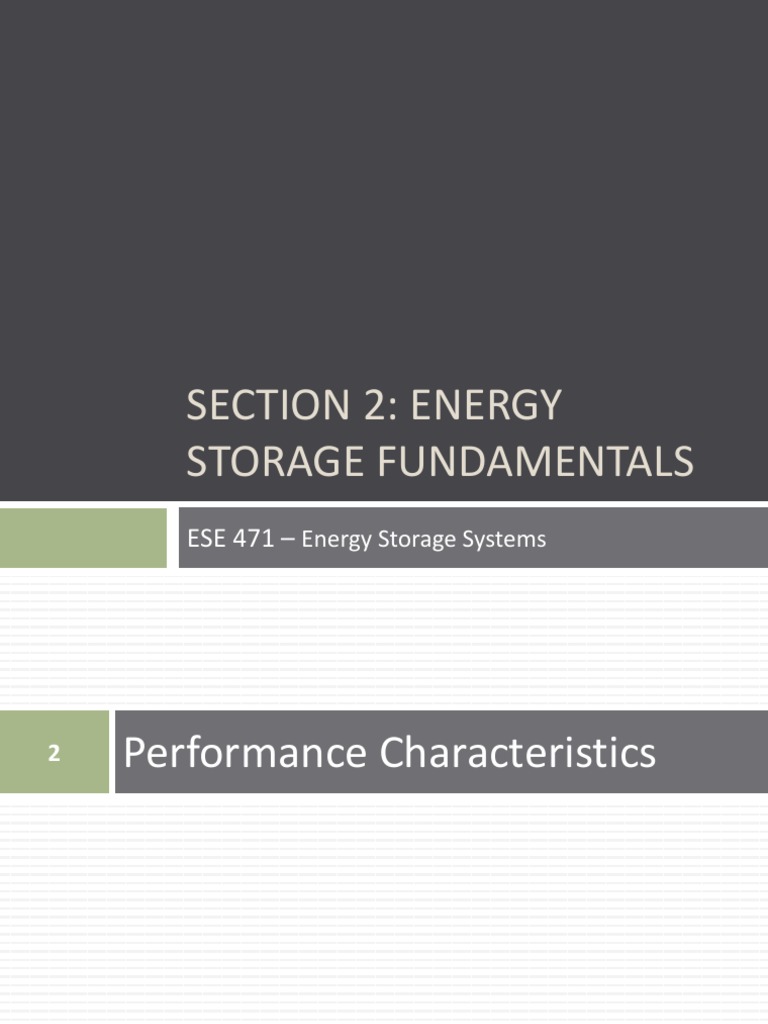 Energy Storage Fundamentals Overview | PDF | Electric Motor | Electric ...