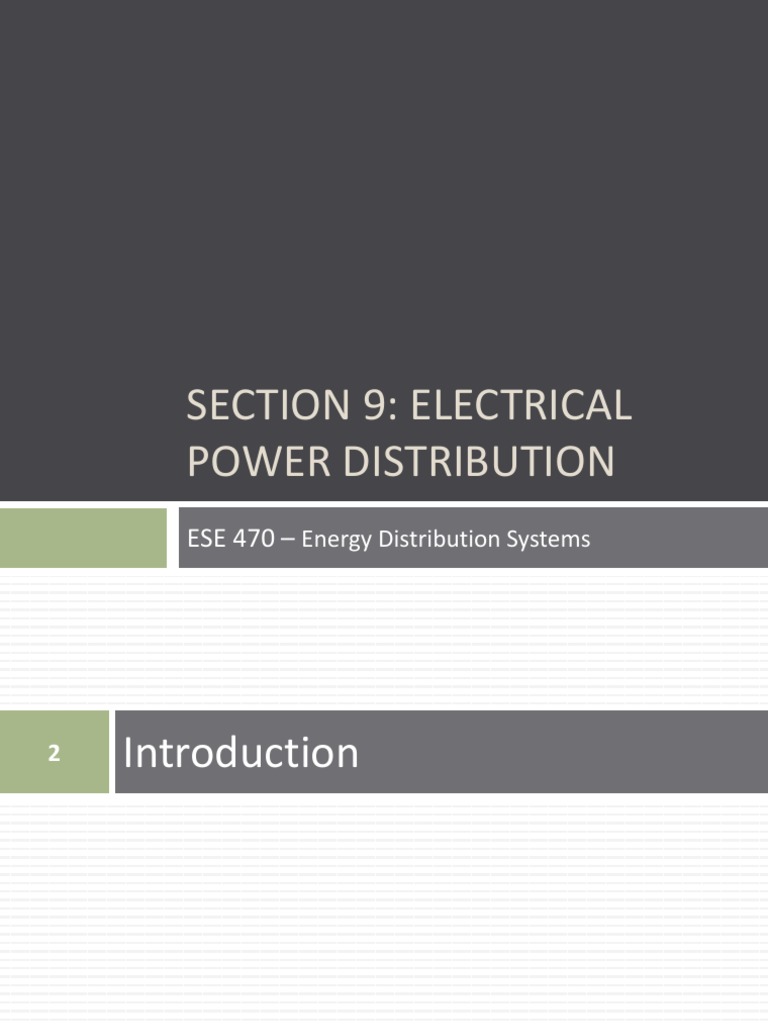 Section 9 Electrical Power Distribution | PDF | Electric Power ...