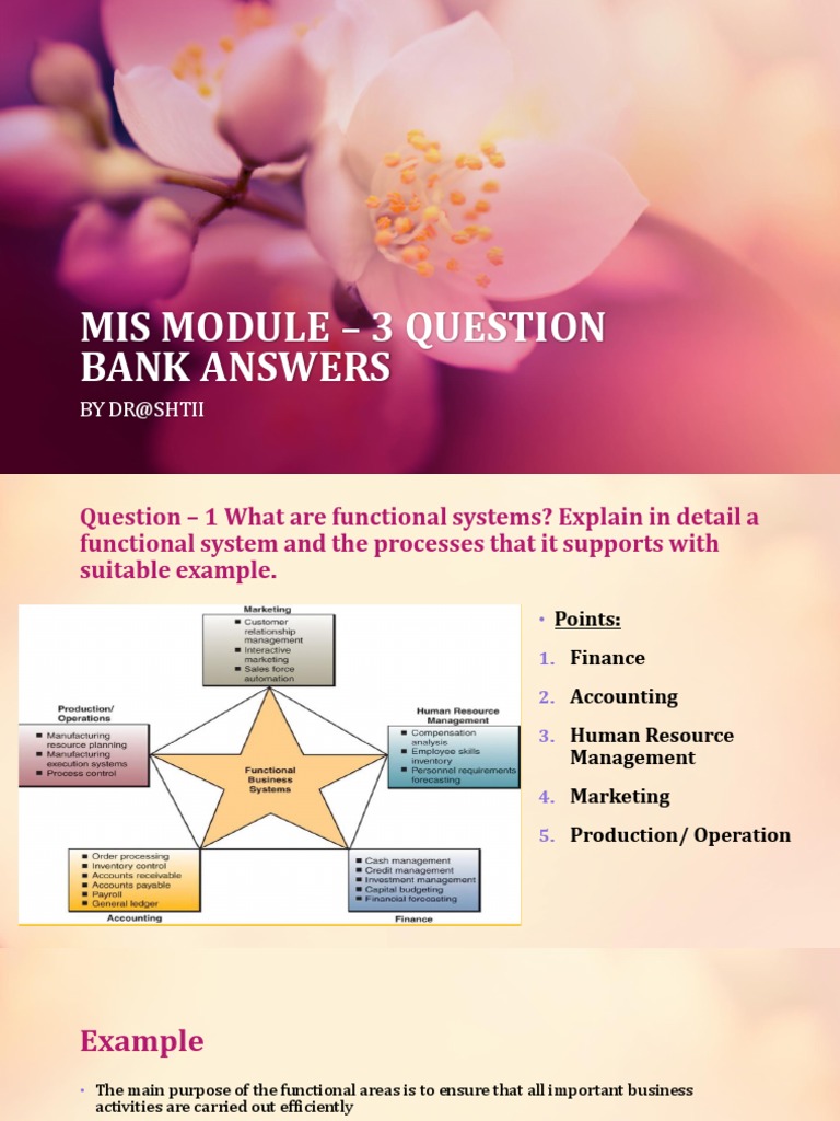 Mis Module - 3 QB Answers | PDF | Supply Chain | Customer Relationship ...