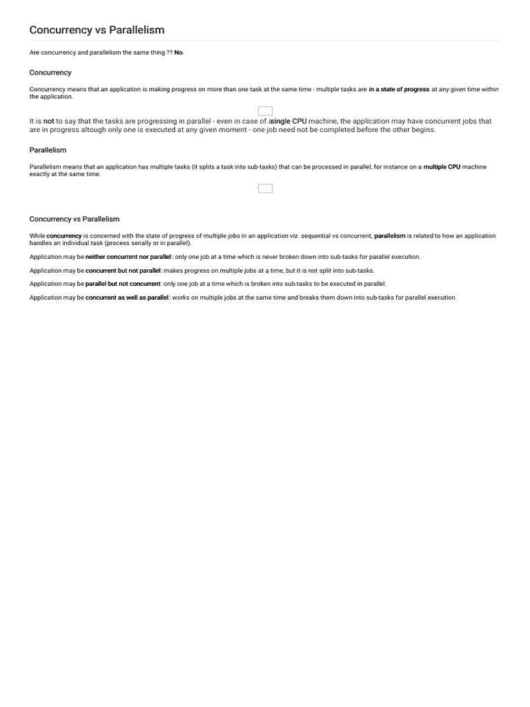 B - Concurrency Vs Parallelism | PDF