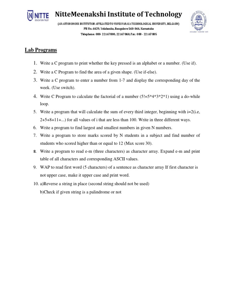 ccp1 Lab Program | PDF | Area | String (Computer Science)