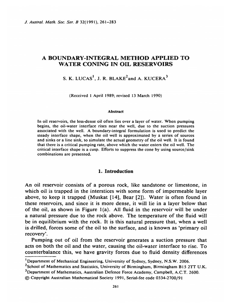 A Water Coning in Oil Reservoirs | PDF | Permeability (Earth Sciences ...