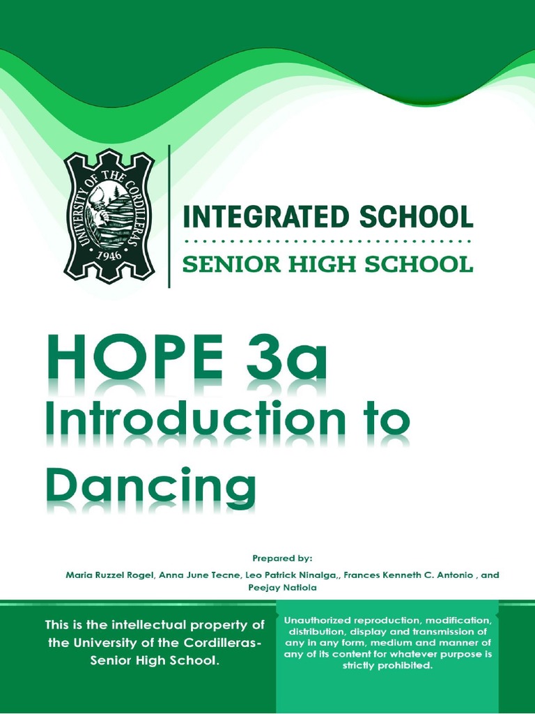 HOPE 3A MODULE 1 Introduction To Dance | PDF | Dances | Mental Health