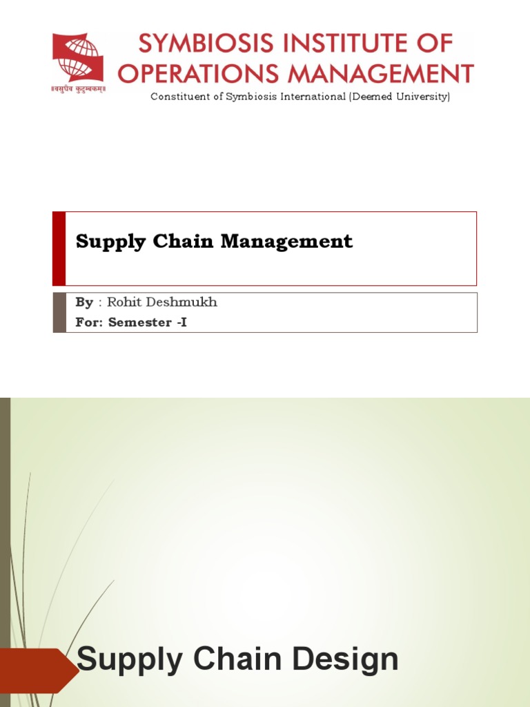 Supply Chain Design | PDF | Supply Chain | Inventory