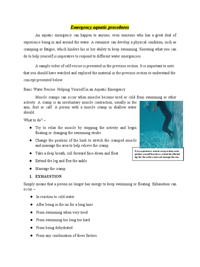 Emergency Aquatic Procedure | PDF | Recreation
