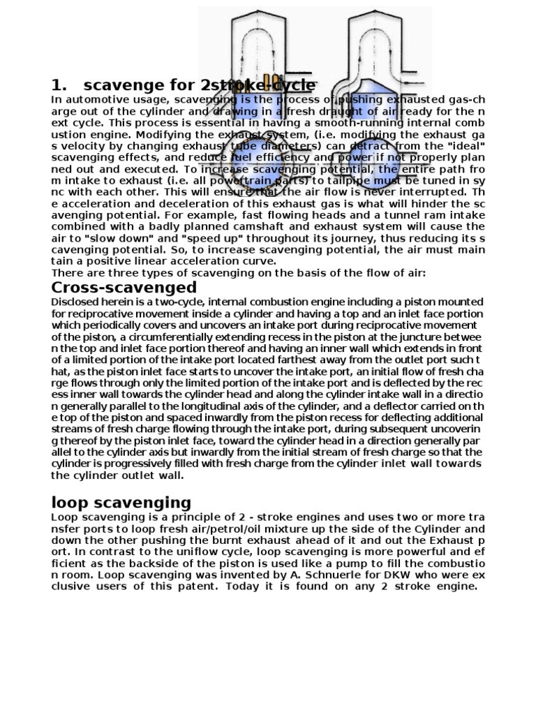 Scavenging Techniques in Two-Stroke Engines | PDF | Internal Combustion ...