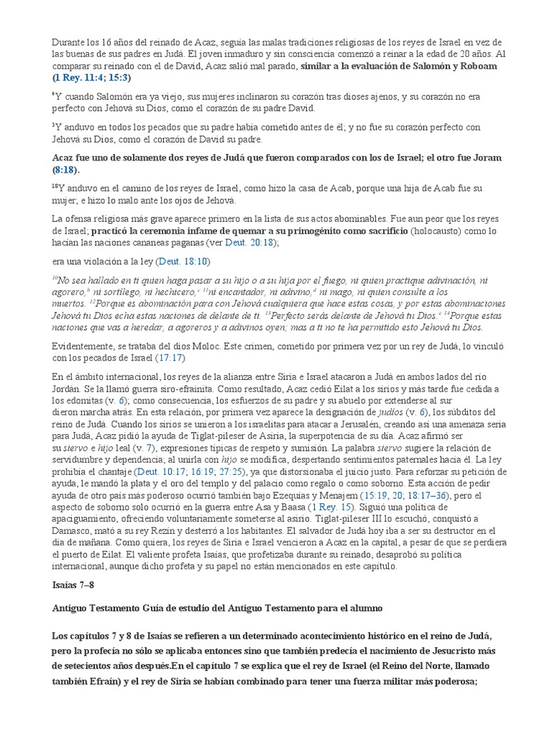 Historia y legado del rey Acaz | PDF | Isaias | Asiria