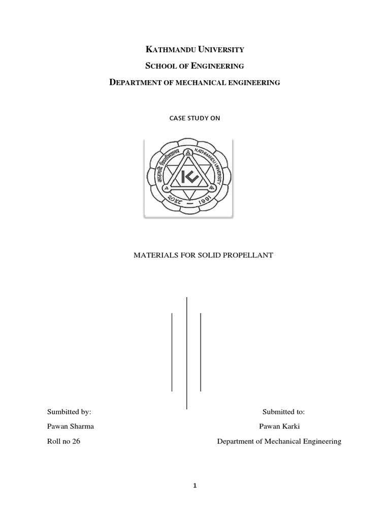 Case Study Materials For Solid Propellant | PDF | Rocket Propellant | Propellant