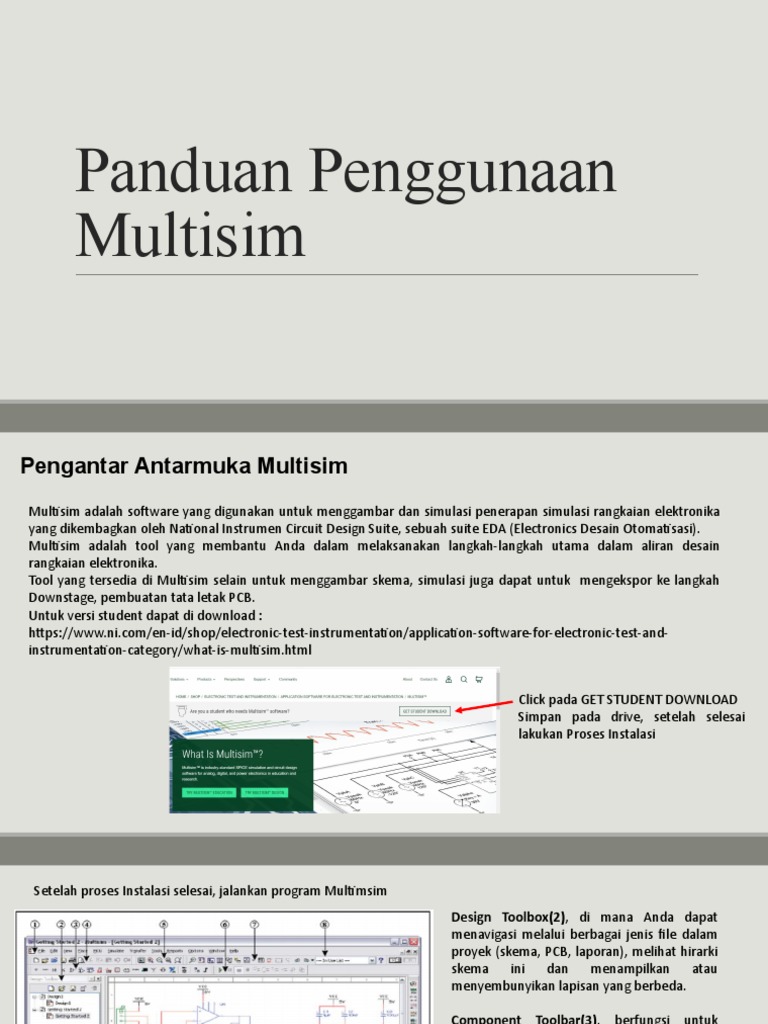 Panduan Lengkap Multisim untuk Simulasi | PDF | Komputer