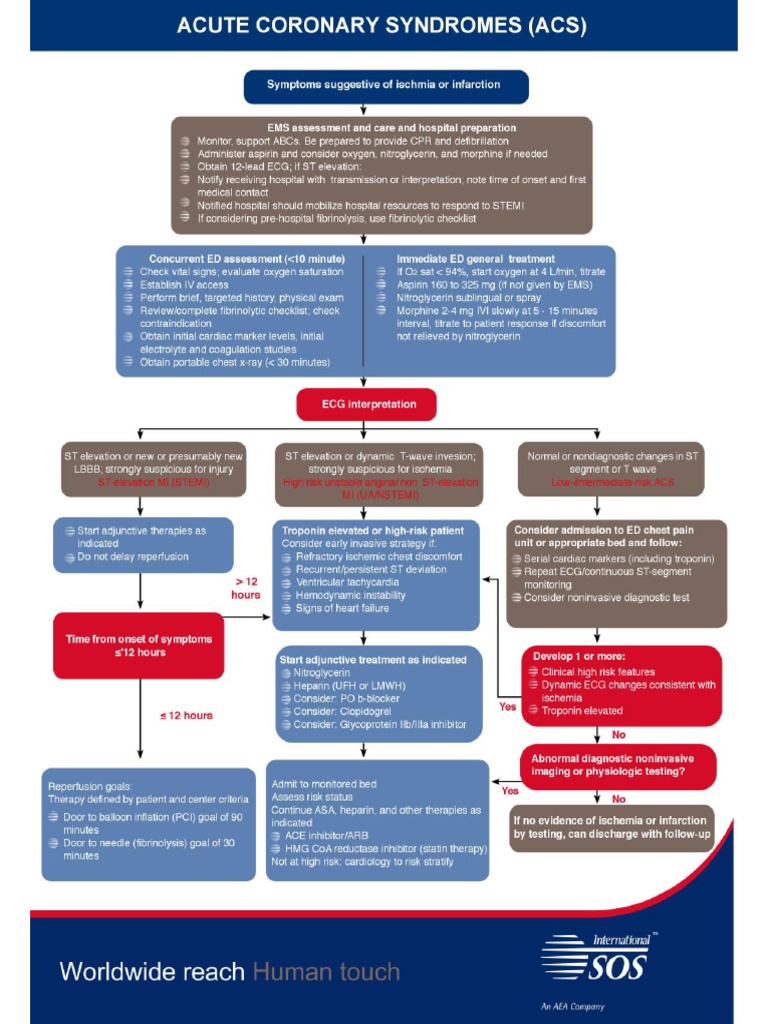 Algoritma 5 ACUTE CORONARY SYNDROMES (ACS) - Final 8-9-11 | PDF