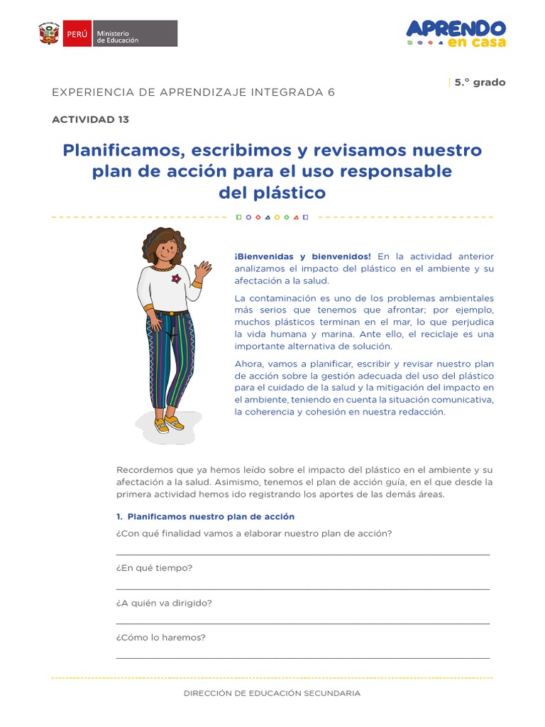 Exp6 Secundaria 5 Exploramosyaprendemo Actividad13 | PDF | Aprendizaje ...