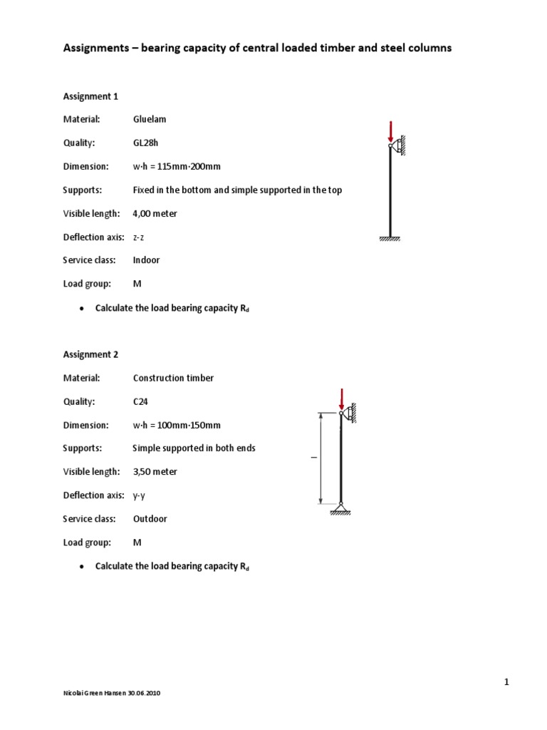 Load Bearing Capacity Calculations | PDF